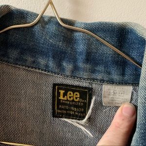 Lee | Jackets & Coats | Vintage Lee Distressed Embroidered Jean Jacket ...